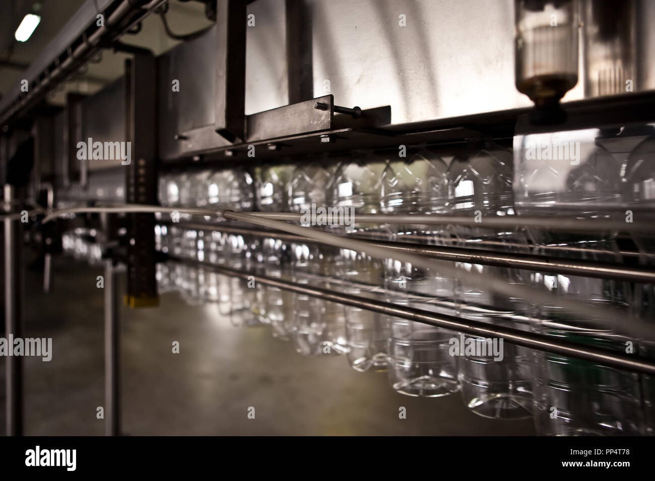 production line in a factory for mineral water Stock Photo - Alamy