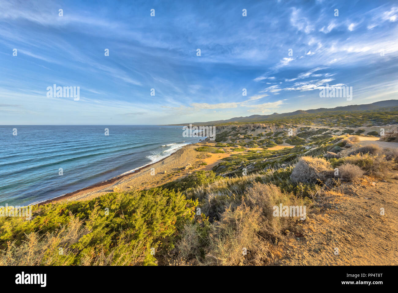 Akamas peninsula coastline on the island of Cyprus. This National park ...