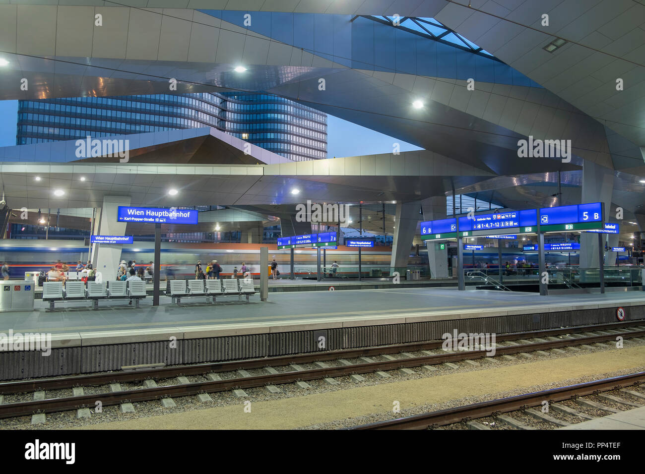 Vienna's main railway station (Autria) is one of the city's main ...