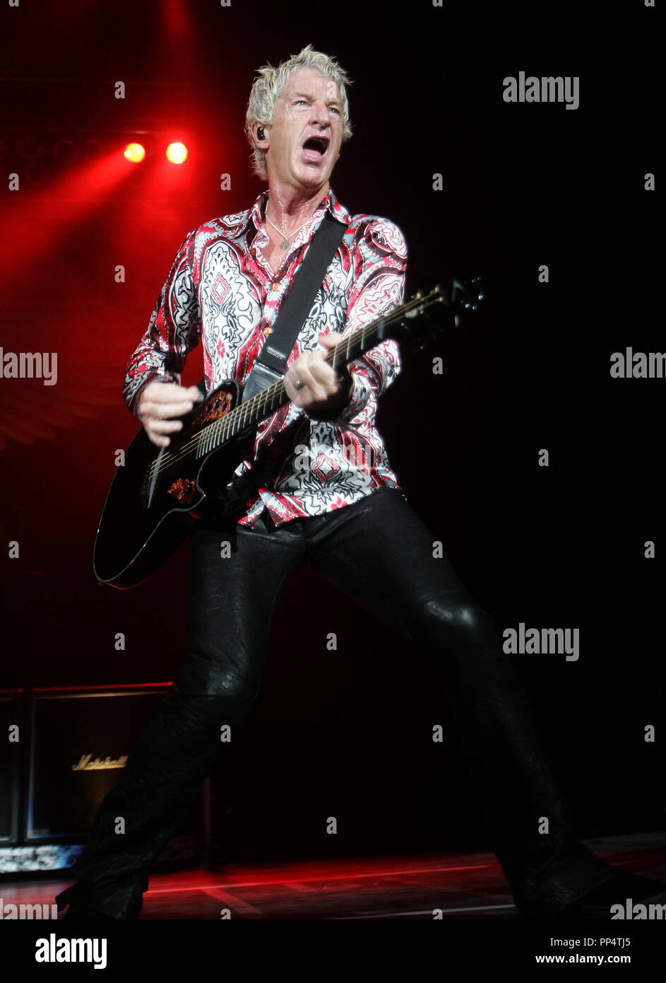 Kevin Cronin with REO Speedwagon performs in concert at the Sound ...