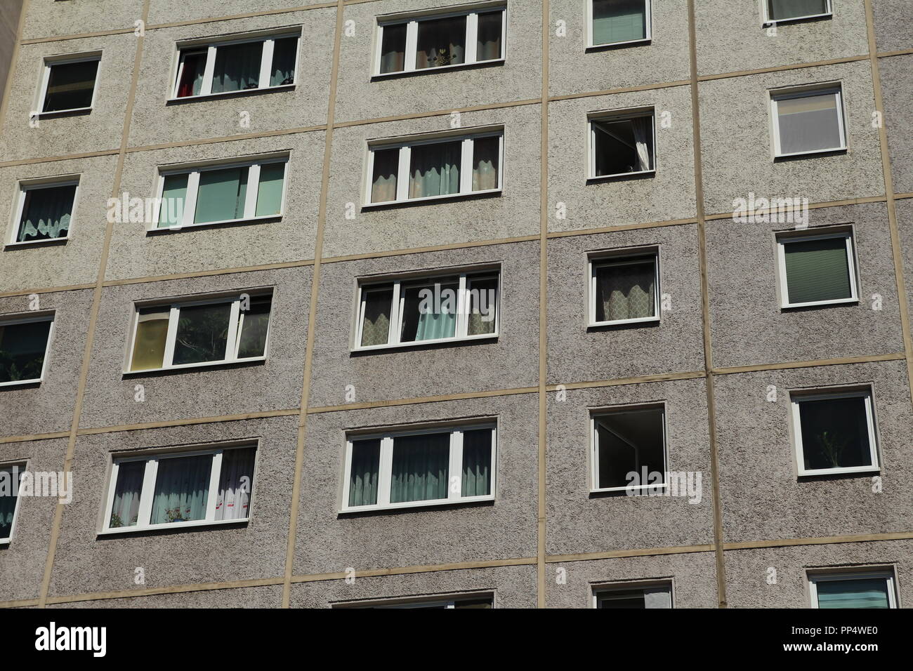 DDR Architecture in Erfurt, Plattenbau Stock Photo - Alamy