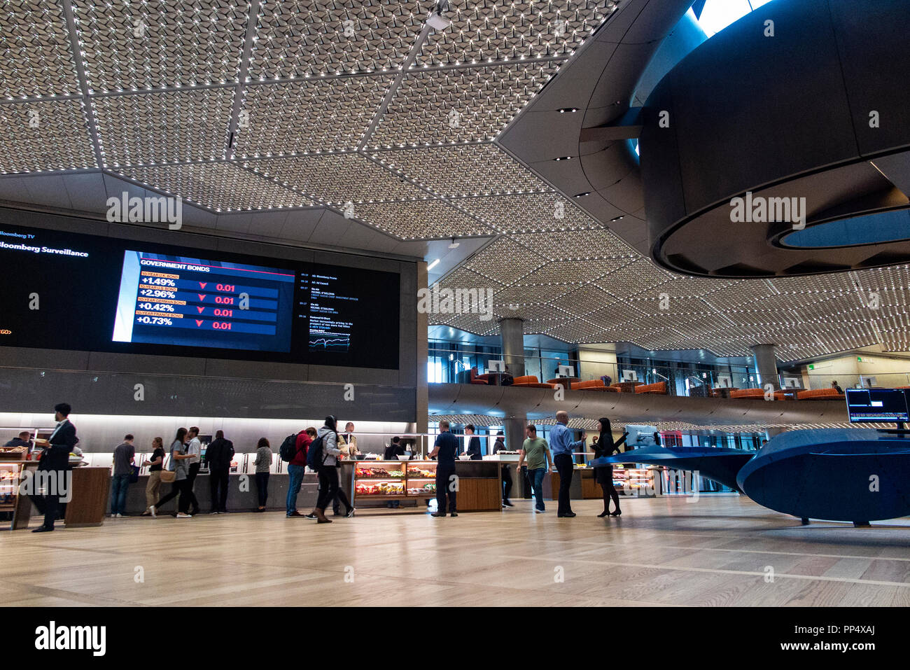 The interior of Bloomberg's HQ in London Stock Photo - Alamy