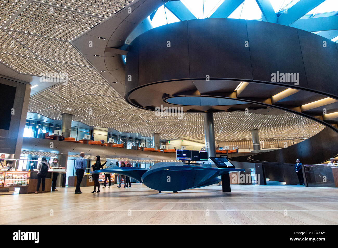 The interior of Bloomberg's HQ in London Stock Photo - Alamy