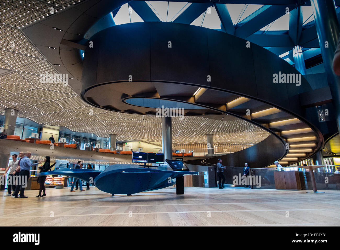 The interior of Bloomberg's HQ in London Stock Photo - Alamy
