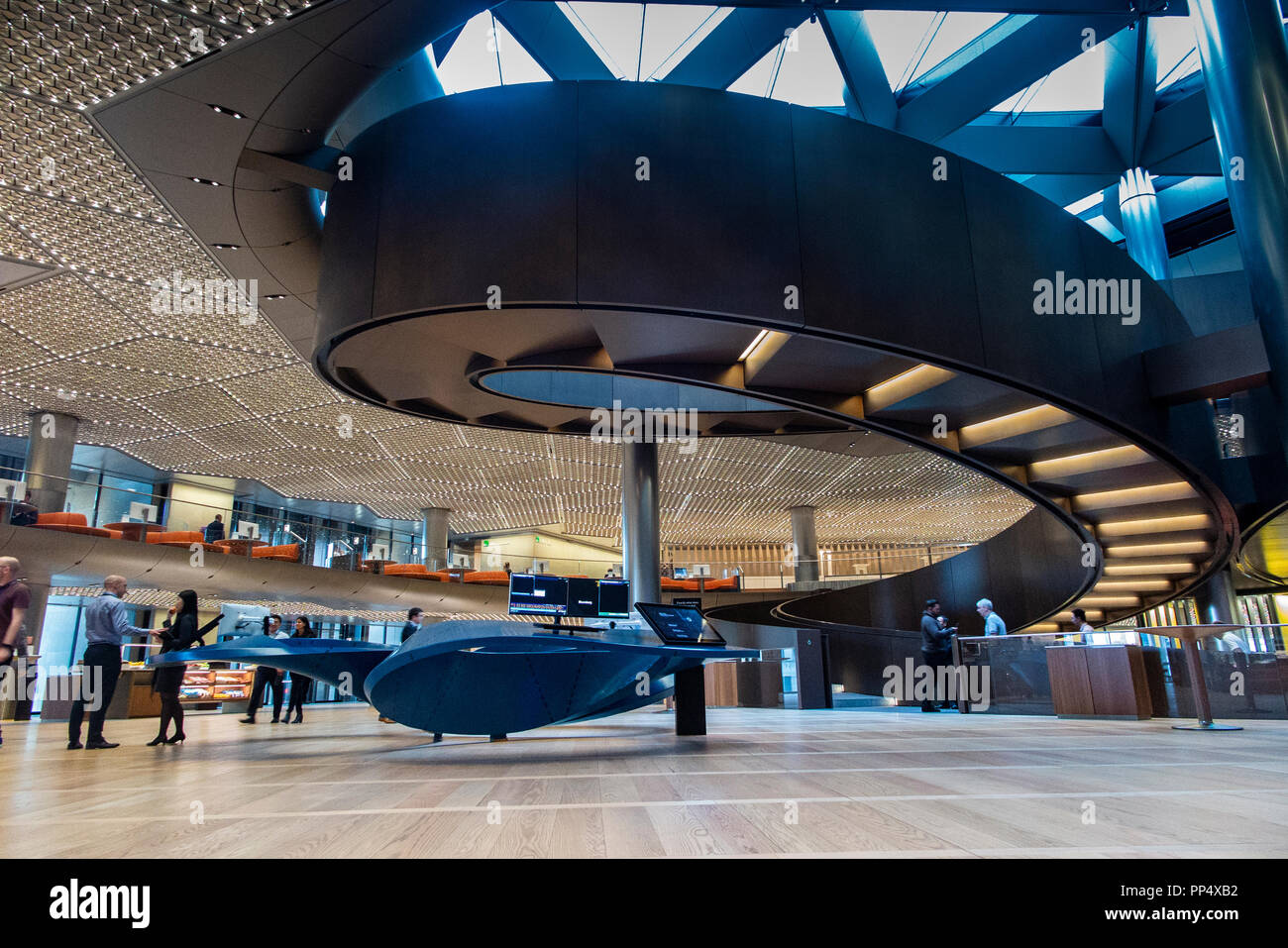 The interior of Bloomberg's HQ in London Stock Photo - Alamy