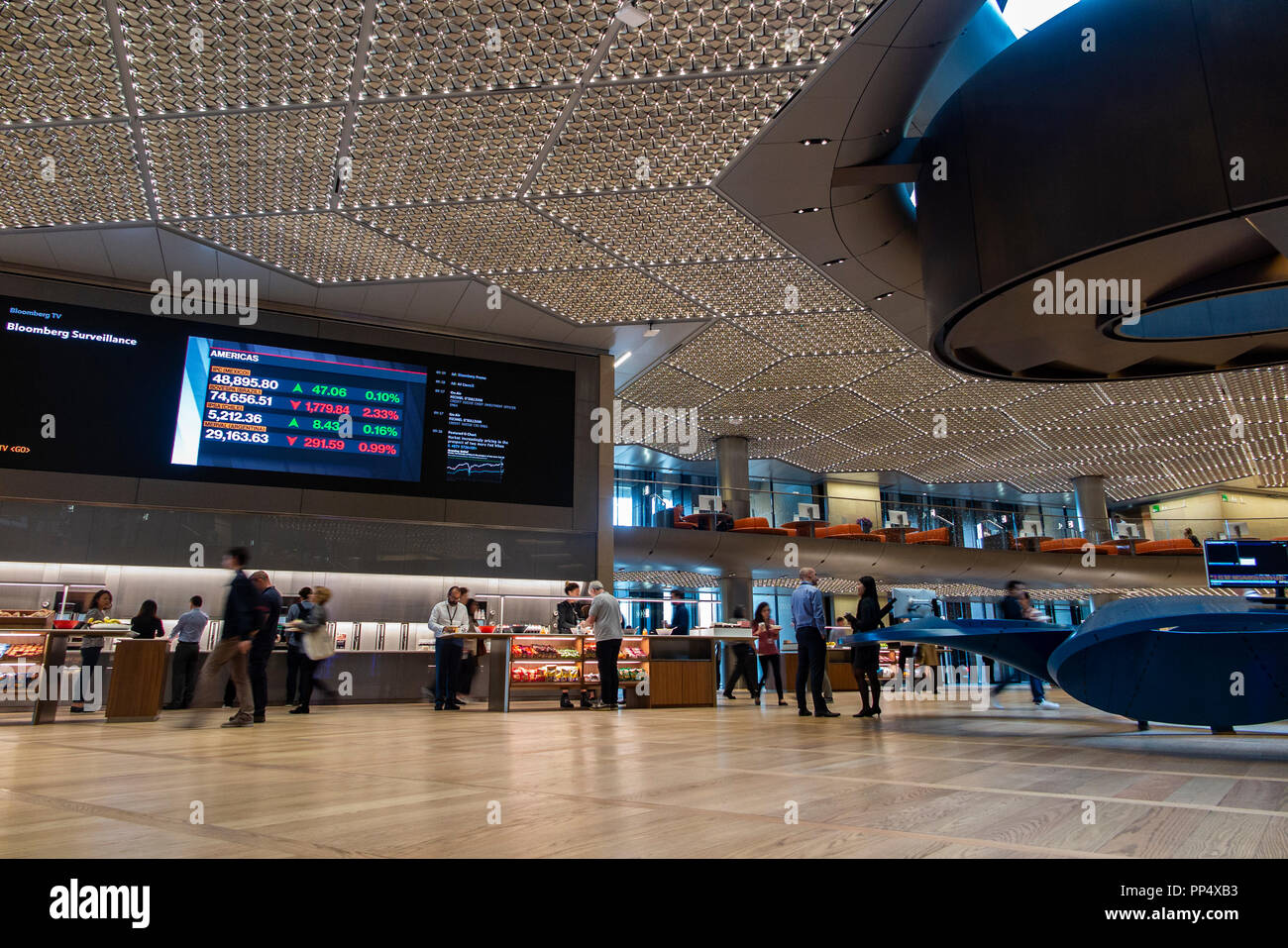 The interior of Bloomberg's HQ in London Stock Photo - Alamy