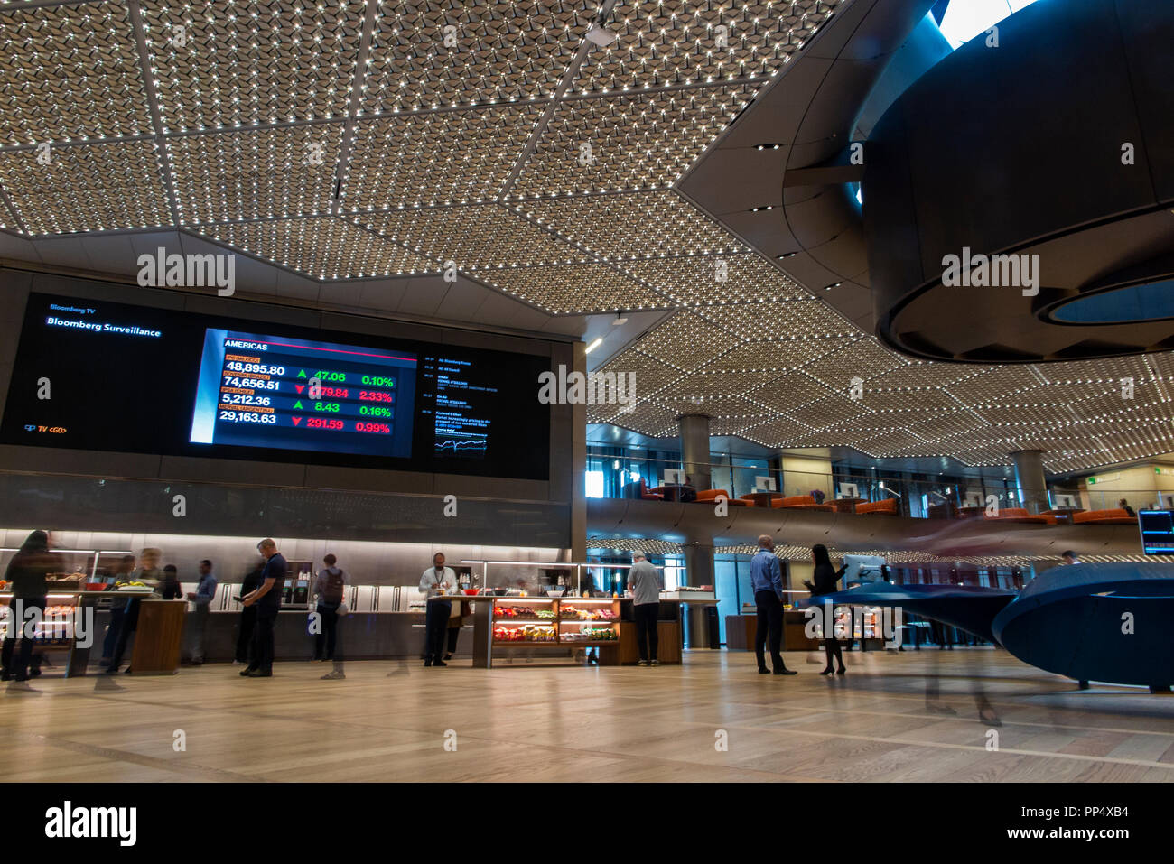 The interior of Bloomberg's HQ in London Stock Photo - Alamy