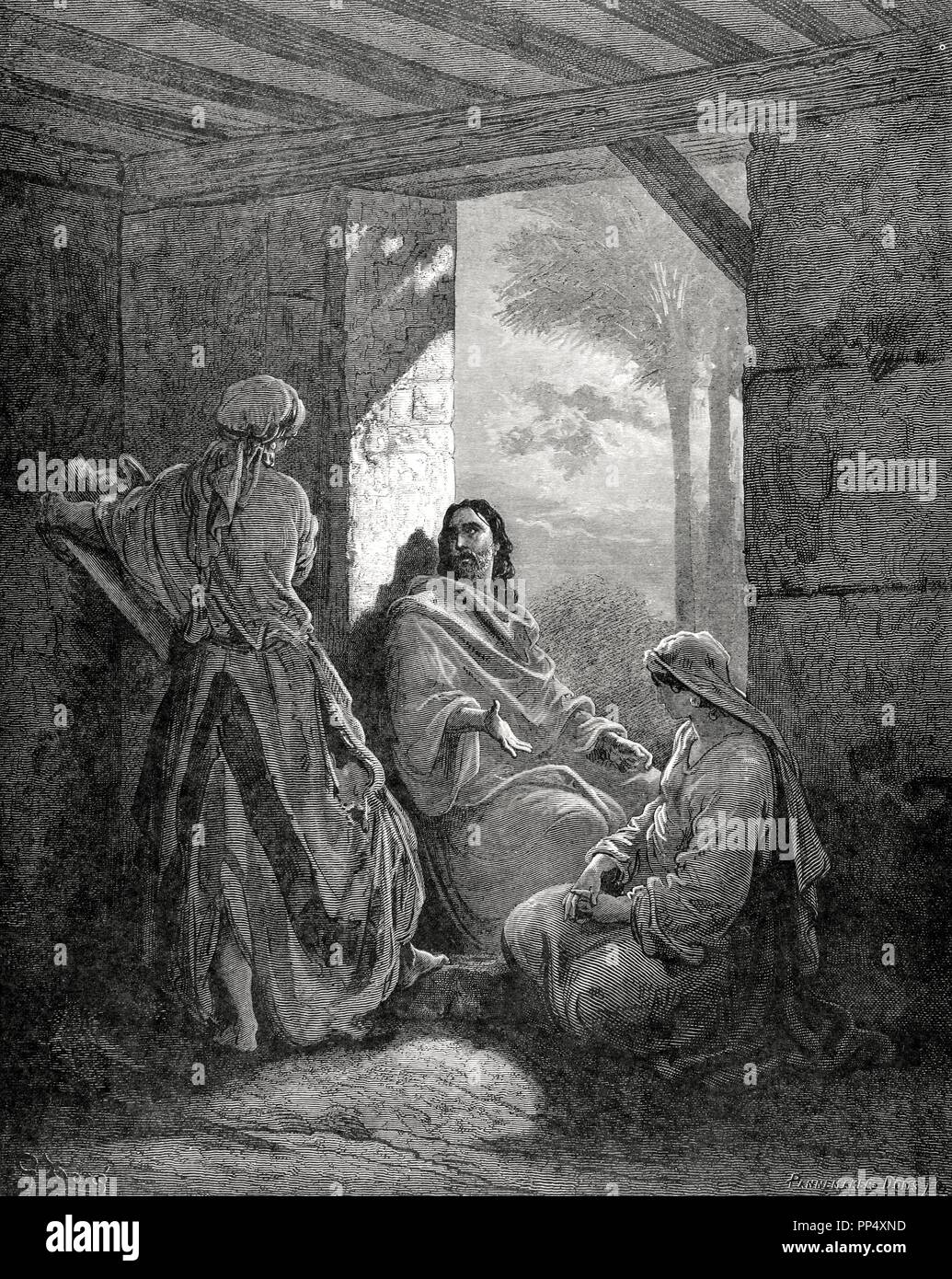 New Testament. Gospel of Luke, Chapter X. Jesus in the House of Martha ...