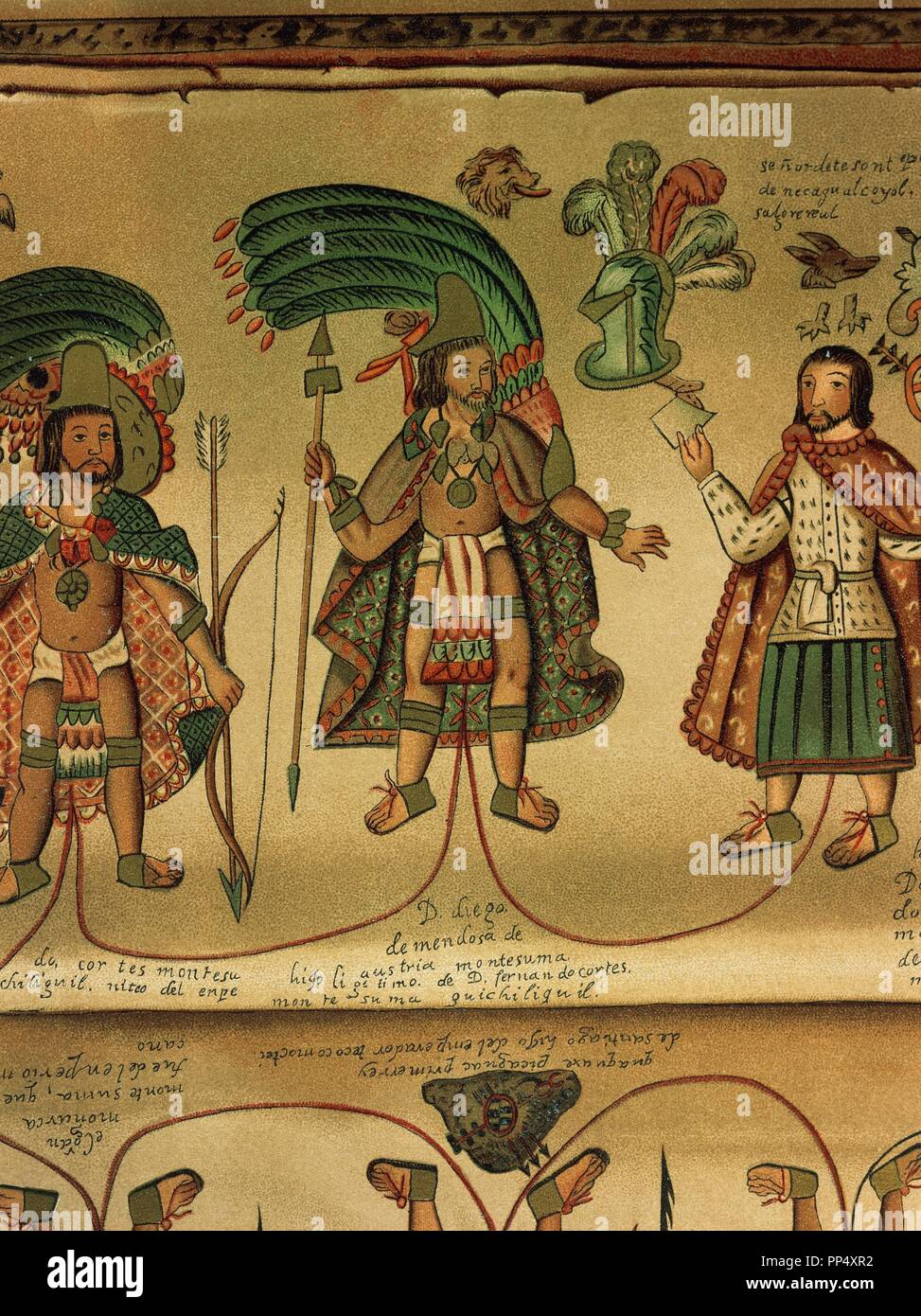 Don Diego de Mendoza Austria Moctezuma, cacique of Tlatelolco. Grandson ...