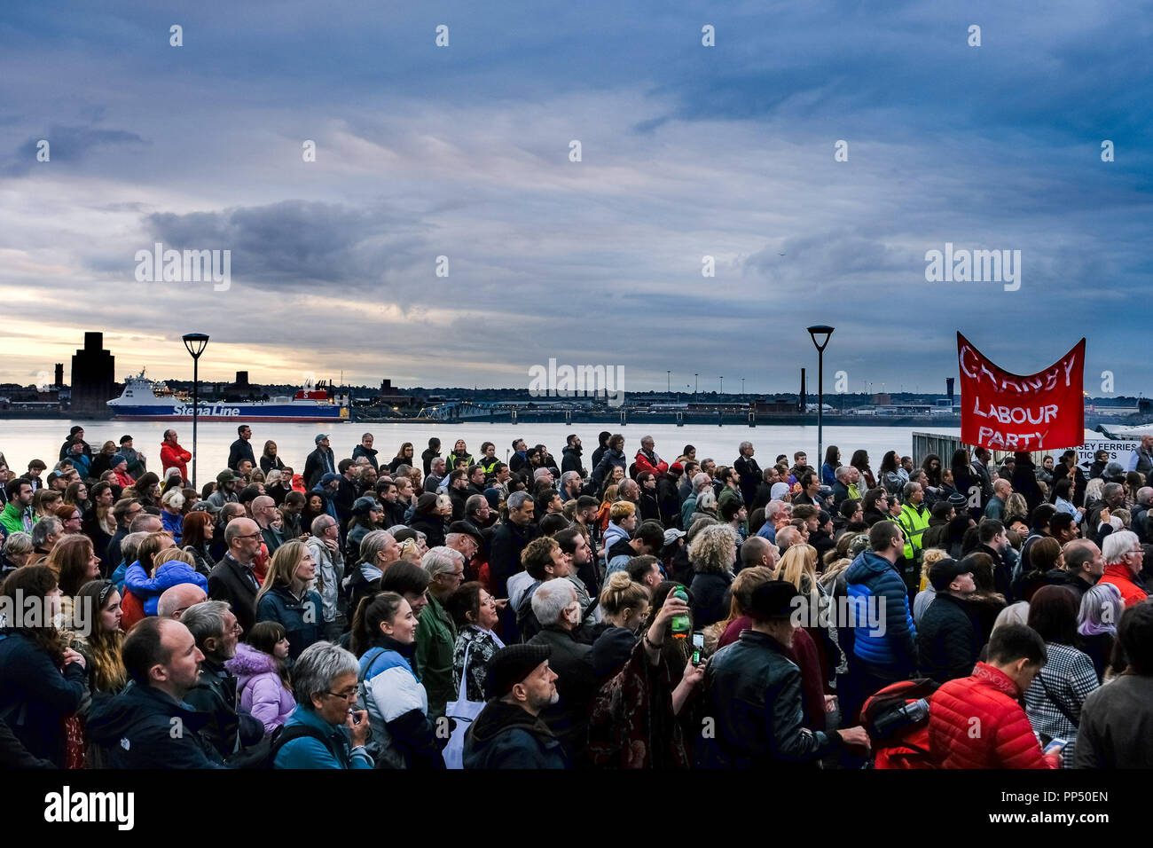 A large crowd at a Labour Party Rally on Saturday night on Saturday 22 ...