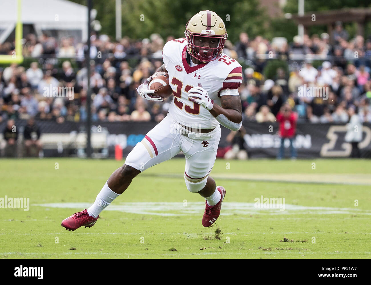 West Lafayette, Indiana, USA. 22nd Sep, 2018. Boston College running ...