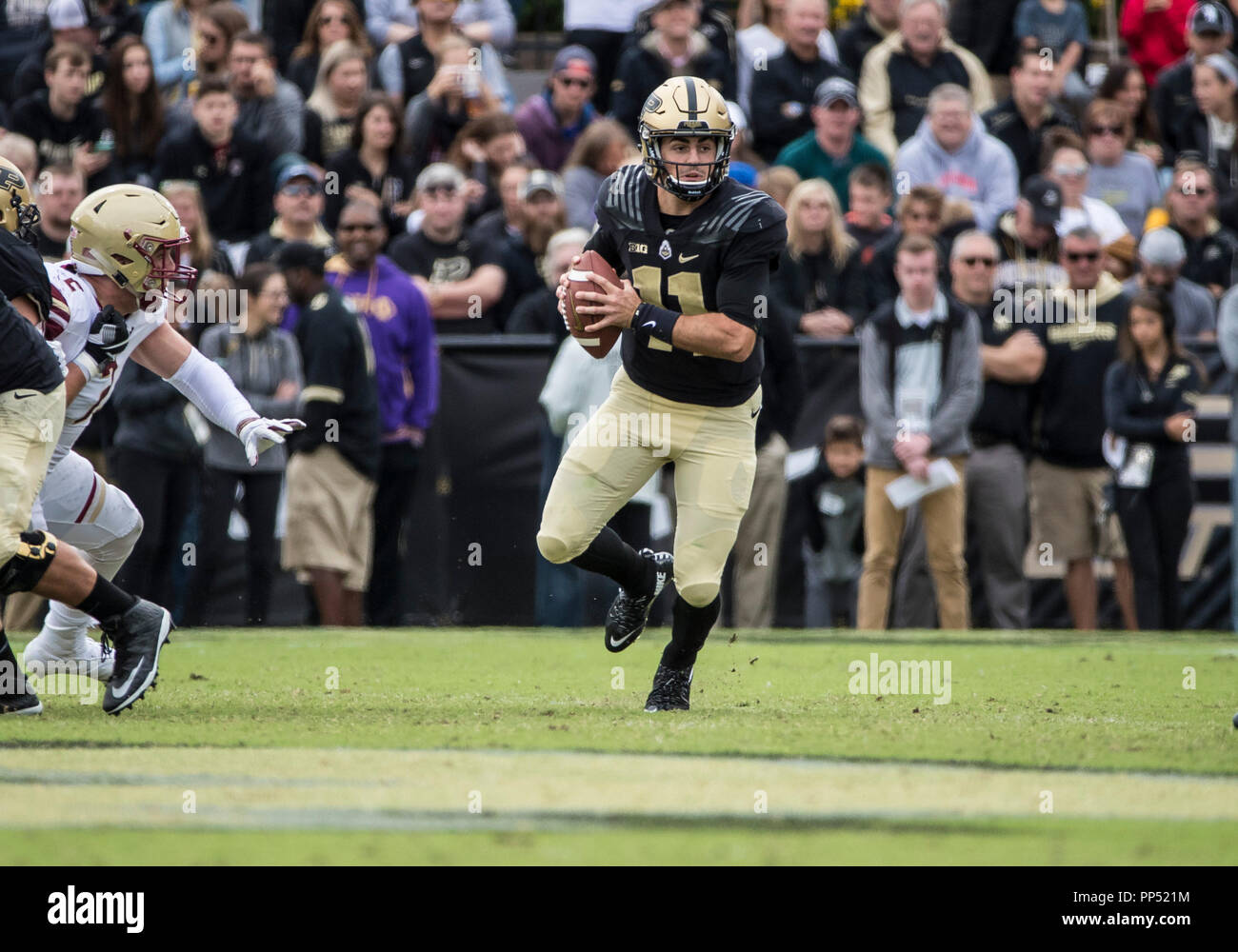 West Lafayette, Indiana, USA. 22nd Sep, 2018. Purdue quarterback David ...