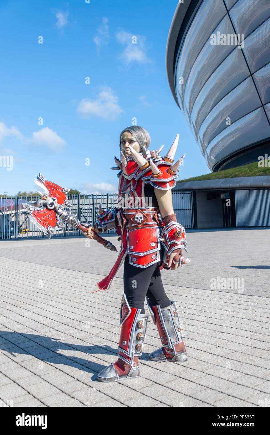 Glasgow, Scotland, UK. 23rd September, 2018. A female cosplayer ...