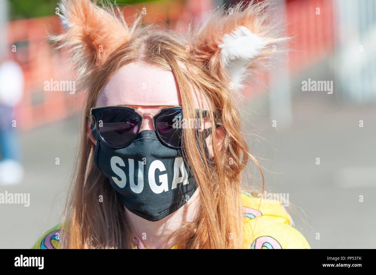 Glasgow, Scotland, UK. 23rd September, 2018. A female cosplayer ...