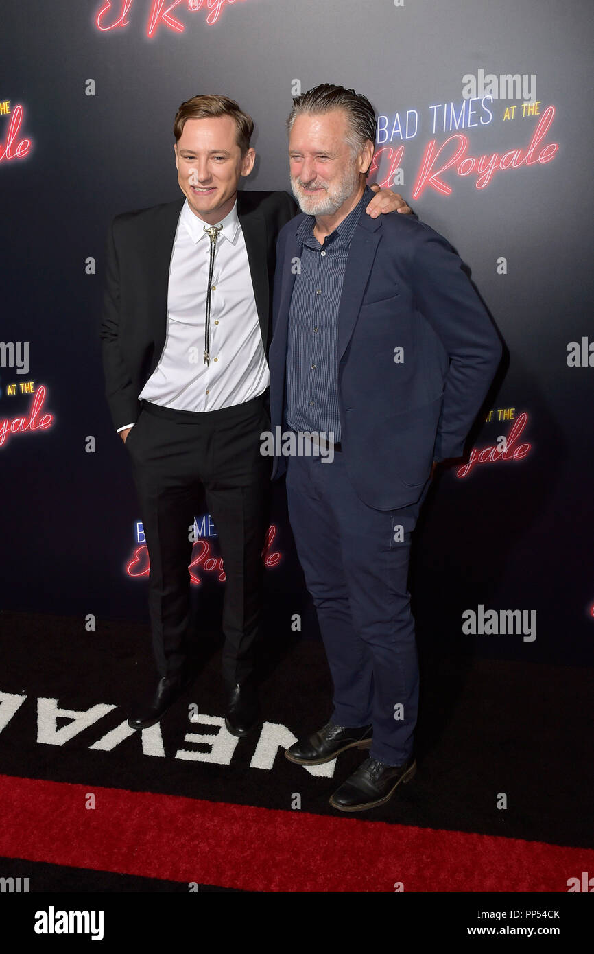 California, USA. 22nd Sept 2018. Lewis Pullman and his father Bill ...