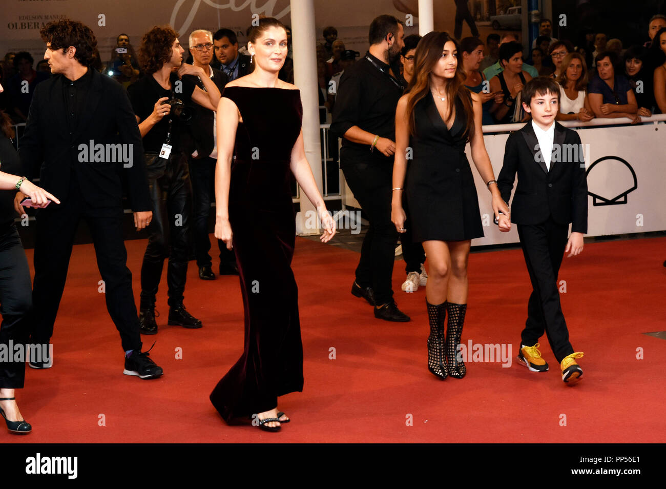 Louis Garrel, Laetitia Casta and Kiara Carriere, Joseph Engel attending ...