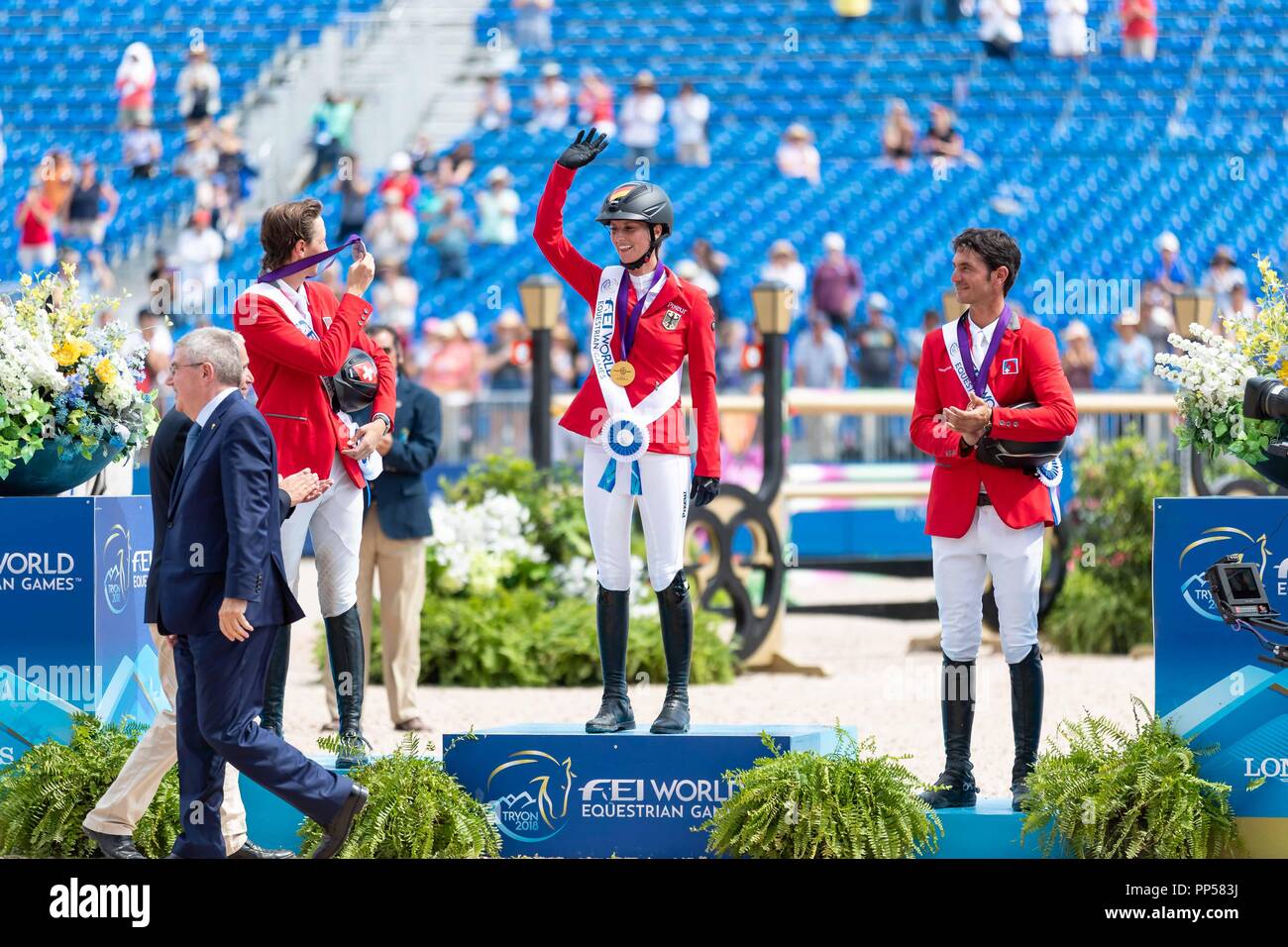 North Carolina, USA. 23rd Sept 2018. Gold Medal Winner Simone Blum. GER ...