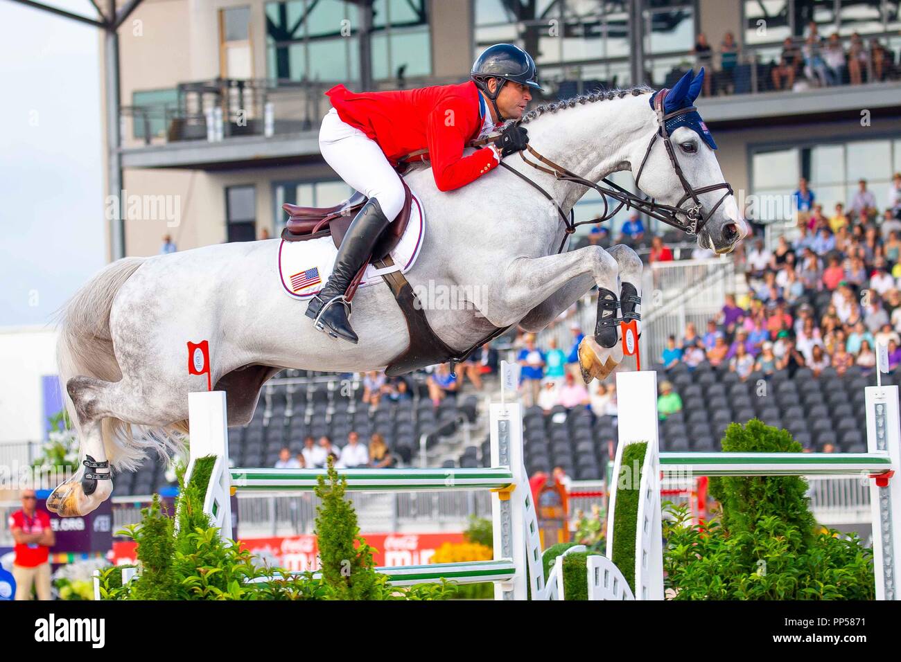 North Carolina, USA. 23rd Sept 2018. Devin Ryan riding Eddie Blue. USA ...
