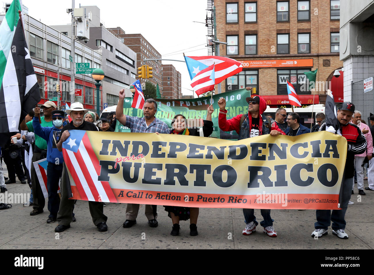 New York City, New York, USA. 23rd Sep, 2018. Passionate Puerto Rican ...