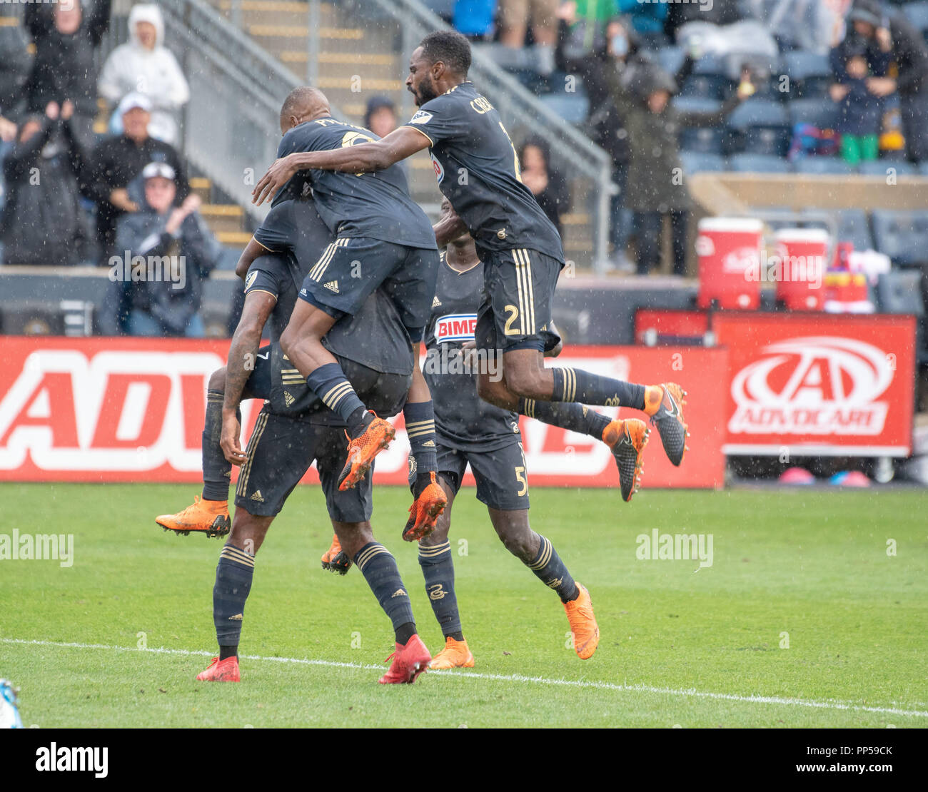 Chester, Pennsylvania, USA. 23rd Sep, 2018. Philadelphia Union players ...