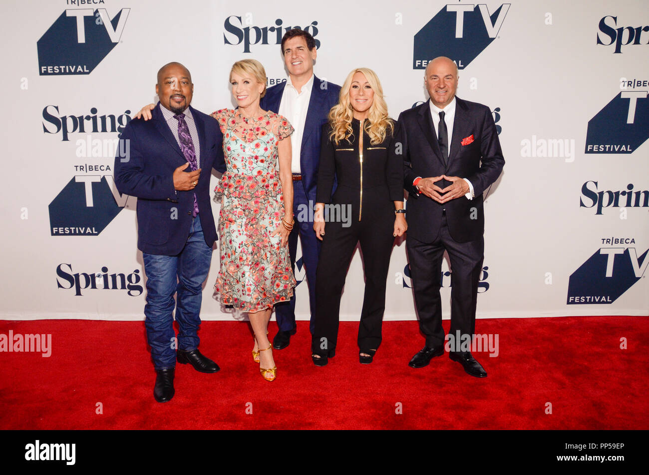 New York, NY, USA. 23rd Sep, 2018. Daymond John, Lori Greiner, Barbara ...