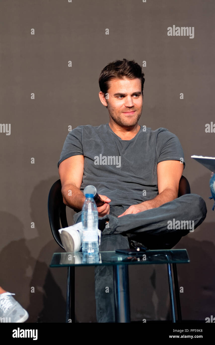 Madrid, Spain.23rd Sept 2018. Interview with American actor Paul Wesley ...