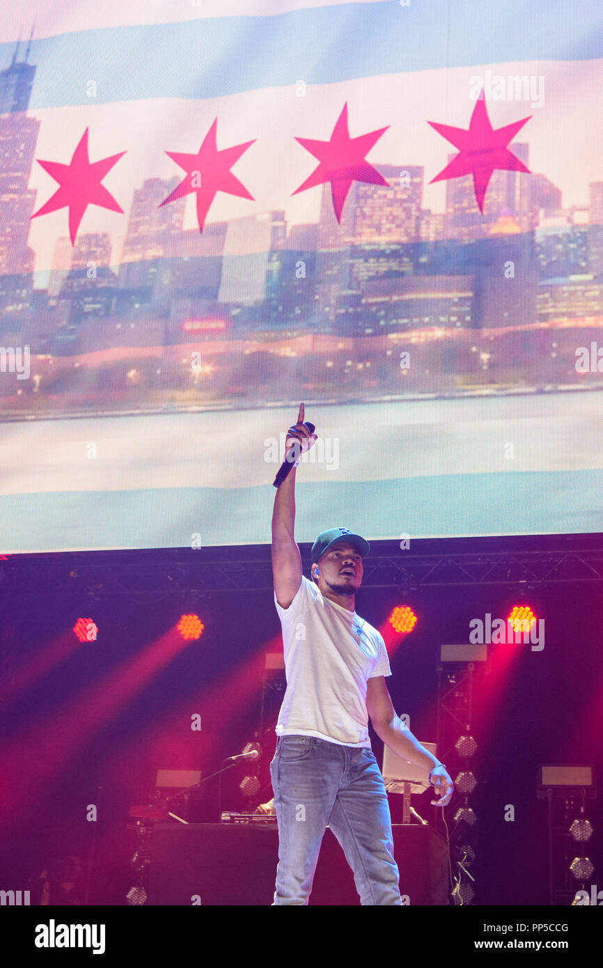 Chance the Rapper performing at BBC 1Xtra Live, at the O2 Arena in ...