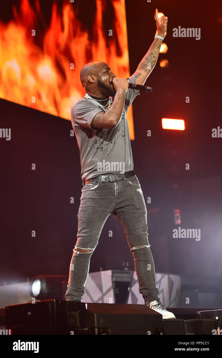 Davido performing at BBC 1Xtra Live, at the O2 Arena in London. PRESS ...