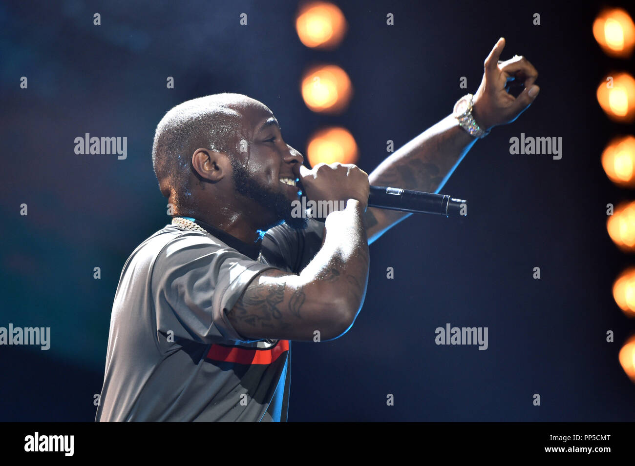 Davido performing at BBC 1Xtra Live, at the O2 Arena in London. PRESS ...