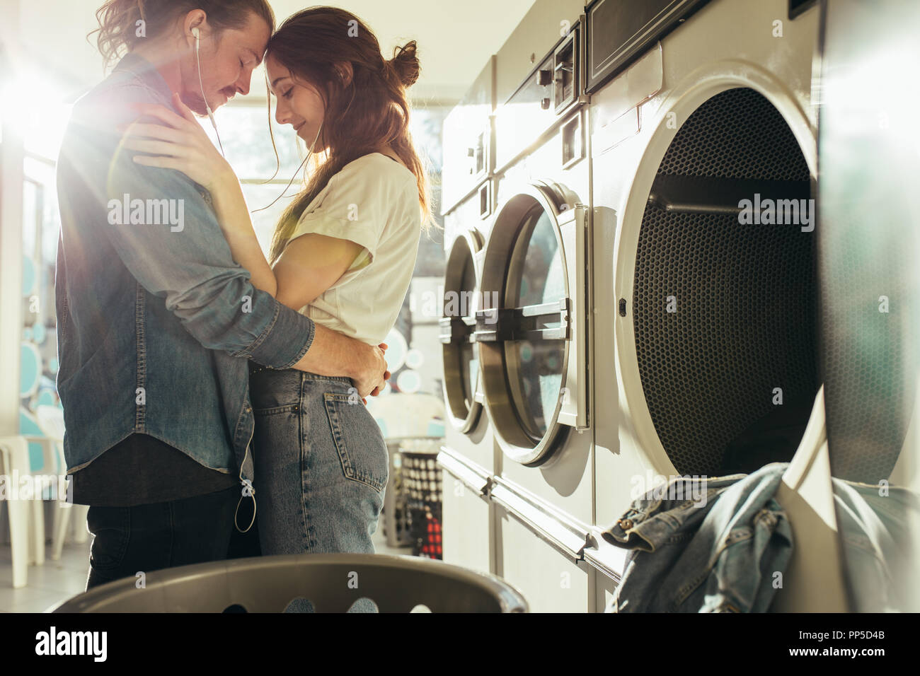 Two people foreheads touching hi-res stock photography and images - Alamy