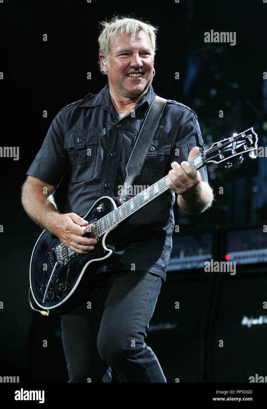 Alex Lifeson with Rush performs in concert at the Sound Advice ...