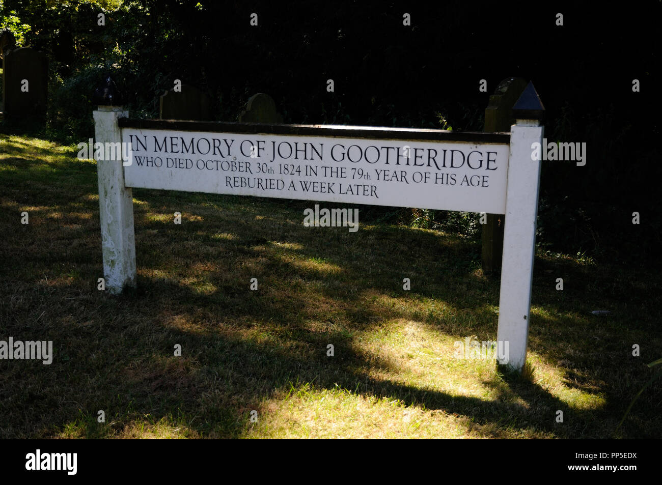 This bedhead graveboard stands in the churchyard of St Giles Church ...