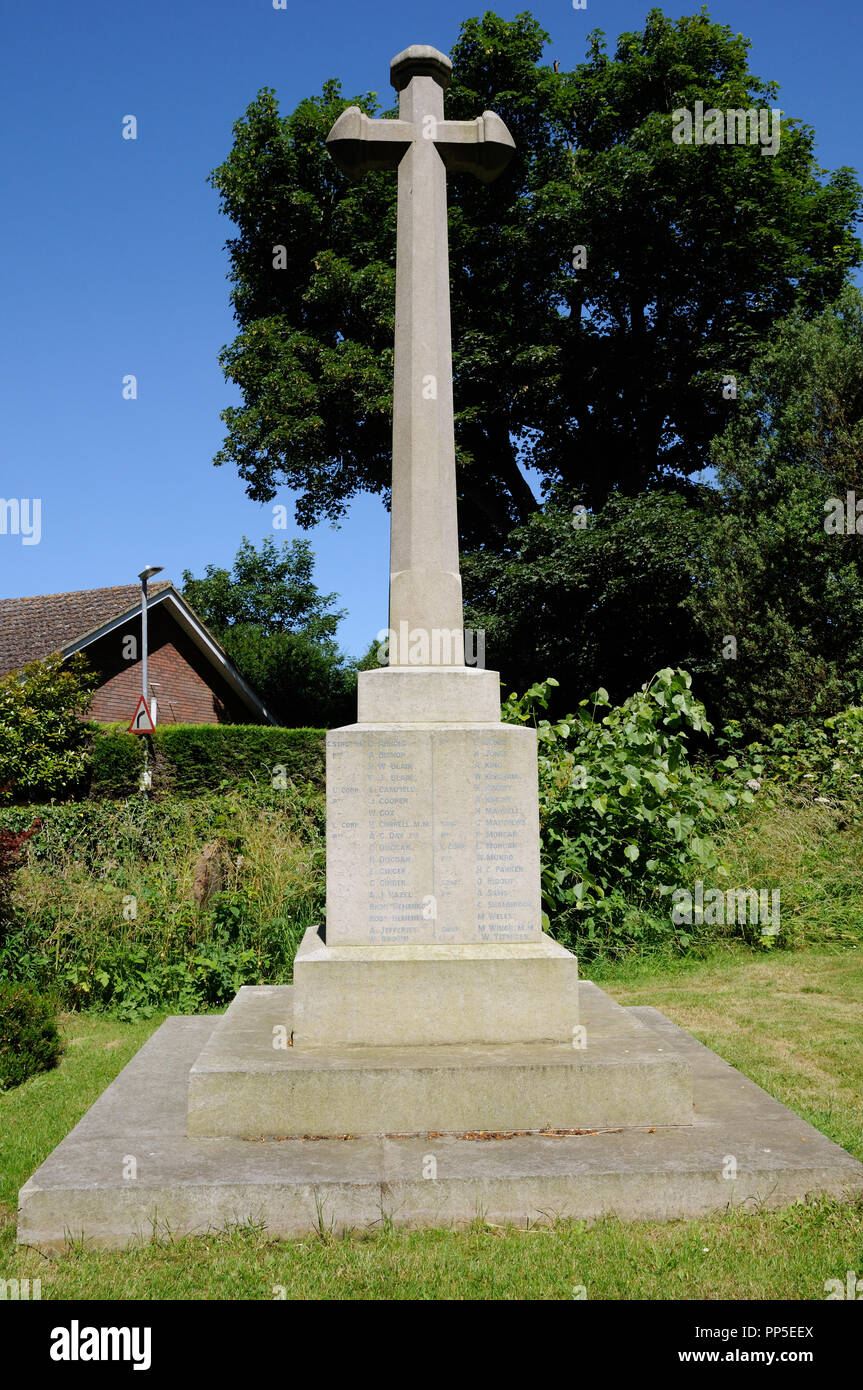 War Memorial, Codicote, Hertfordshire, which bears the names of 36 men ...