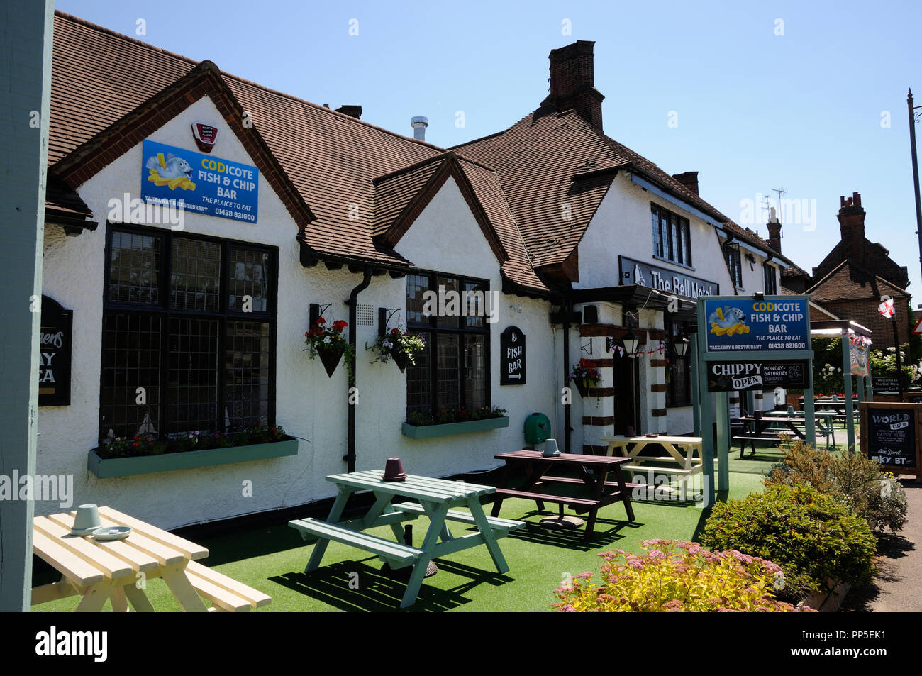 The Bell Motel, Codicote, Hertfordshire Stock Photo - Alamy