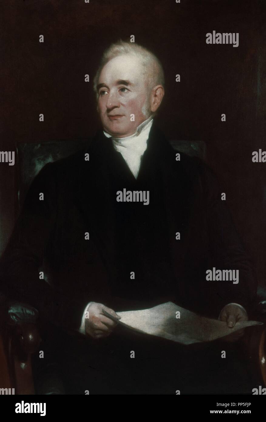 GEORGE STEPHENSON (1781/1848) INVENTOR OF THE LOCOMOTIVE Stock Photo ...