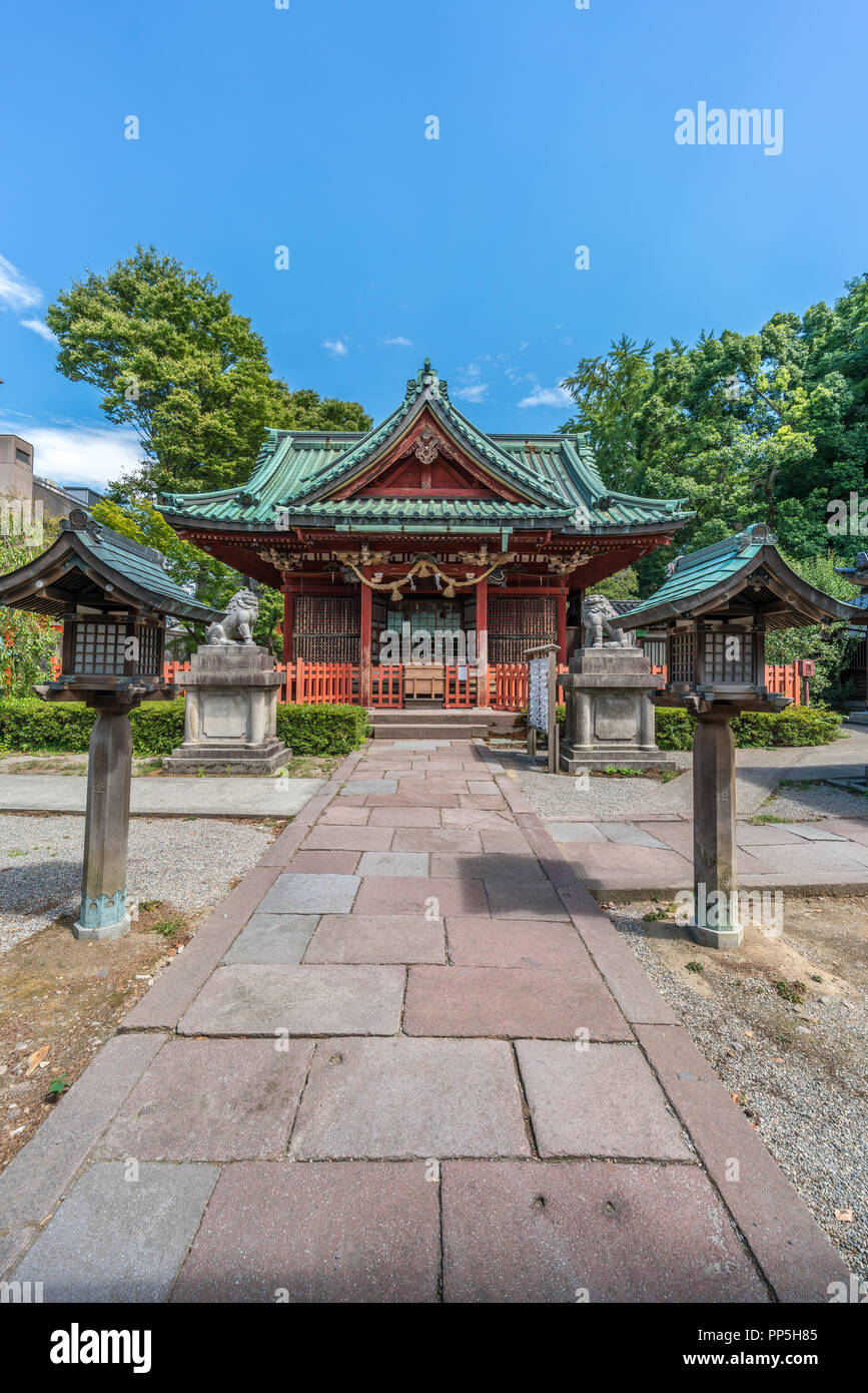 Main Hall (Honden) Ozaki Shrine. Shinto shrine built in 1643 designated ...