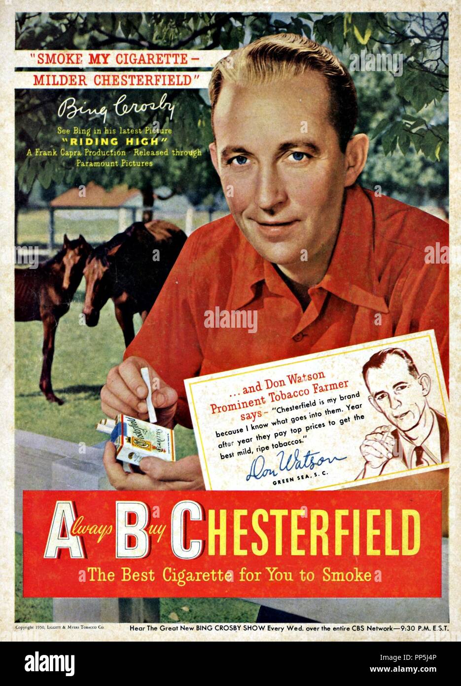 Chesterfield cigarette hi-res stock photography and images - Alamy