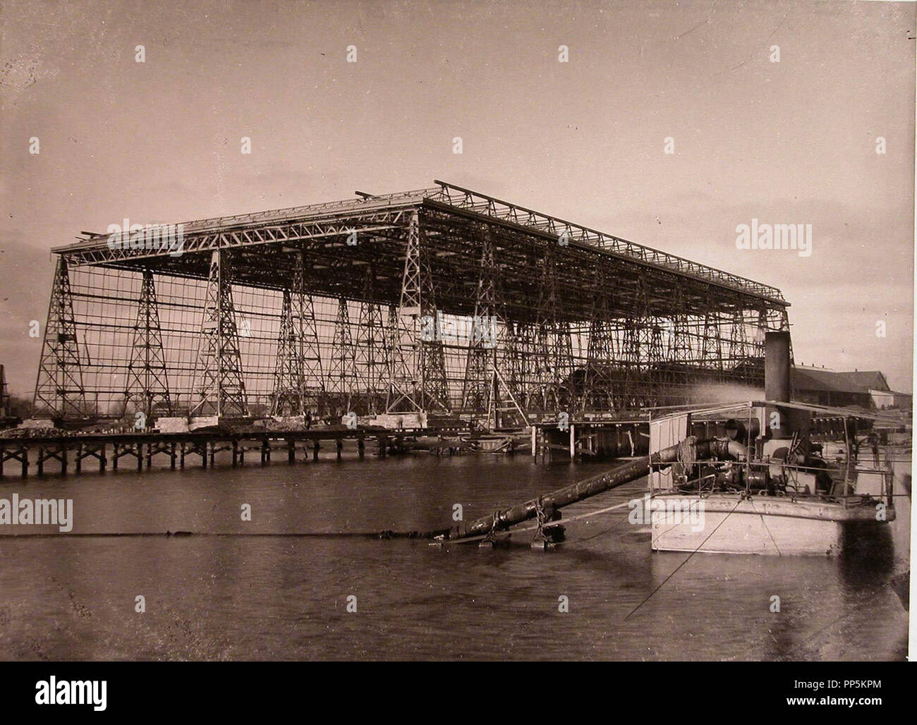 Shipbuilding dock (c. 1900 Stock Photo - Alamy