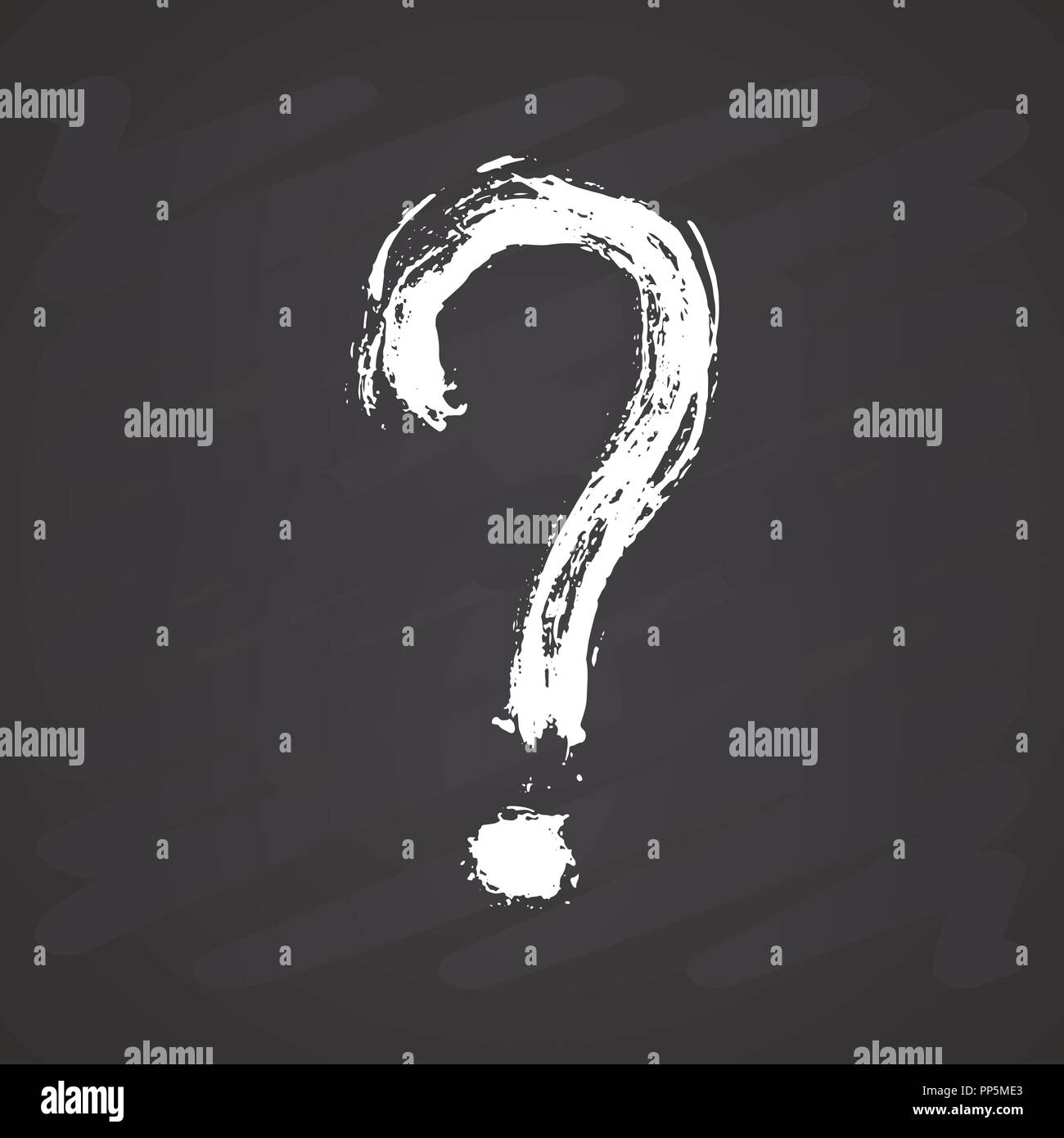 Question Mark grunge textured hand drawn, vector illustration on ...