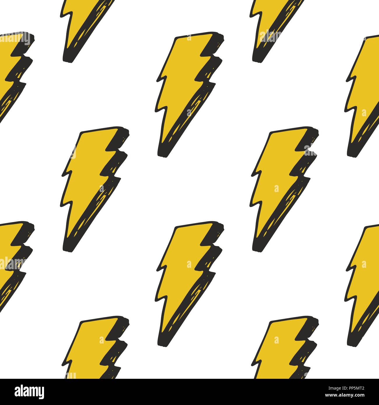 Lightning pattern retro abstract seamless print of fast energy bolt hi ...