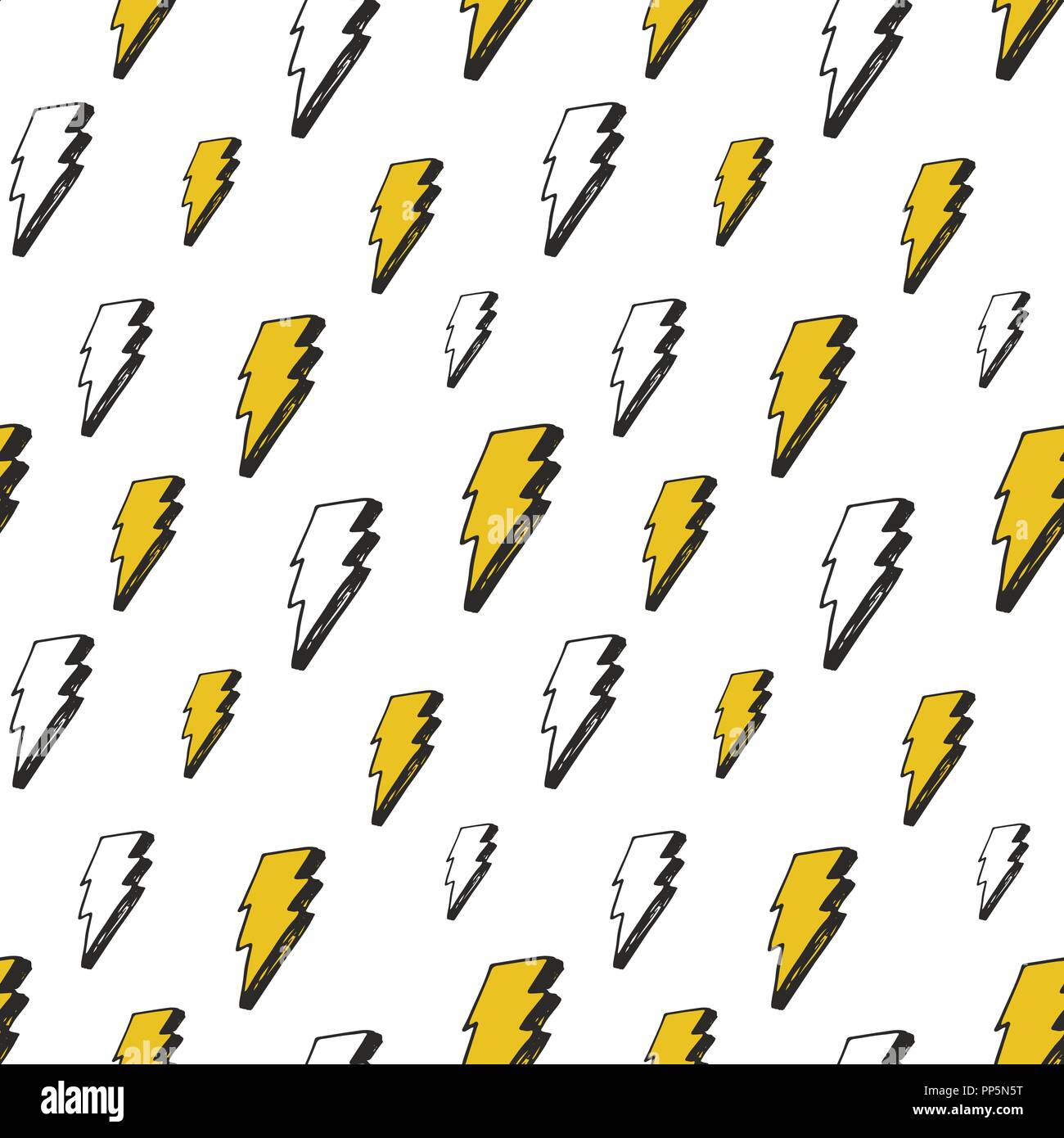 Lightning pattern retro abstract seamless print of fast energy bolt hi ...