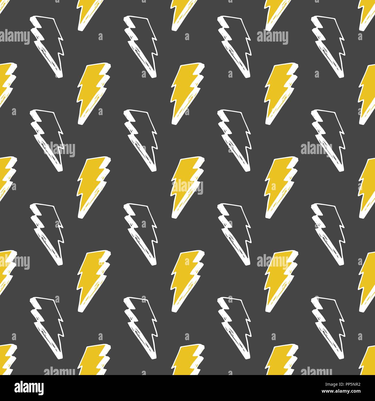 Lightning pattern retro abstract seamless print of fast energy bolt hi ...