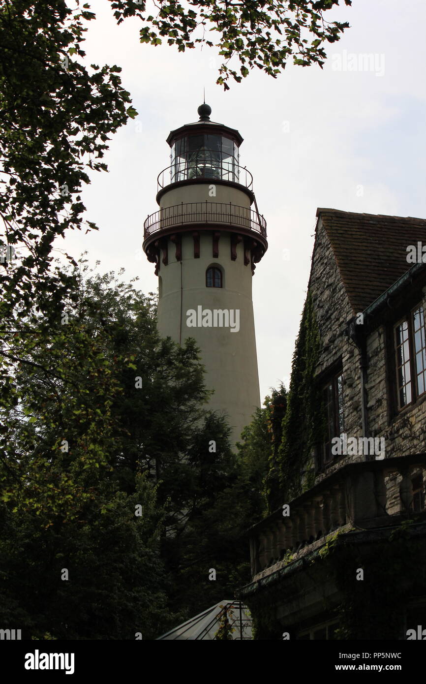 Grosse Point Lighthouse and light station is a standard icon of ...