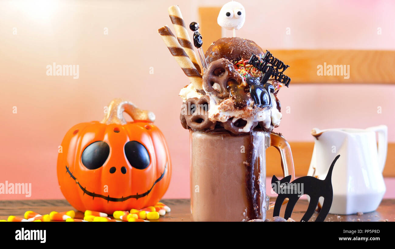 On-trend Happy Halloween theme sweet and salty chocolate freak shakes ...