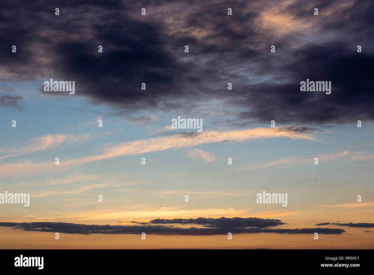 Sunset sky with clouds Stock Photo - Alamy