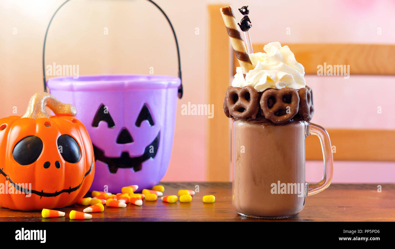 On-trend Happy Halloween theme sweet and salty chocolate freak shakes ...