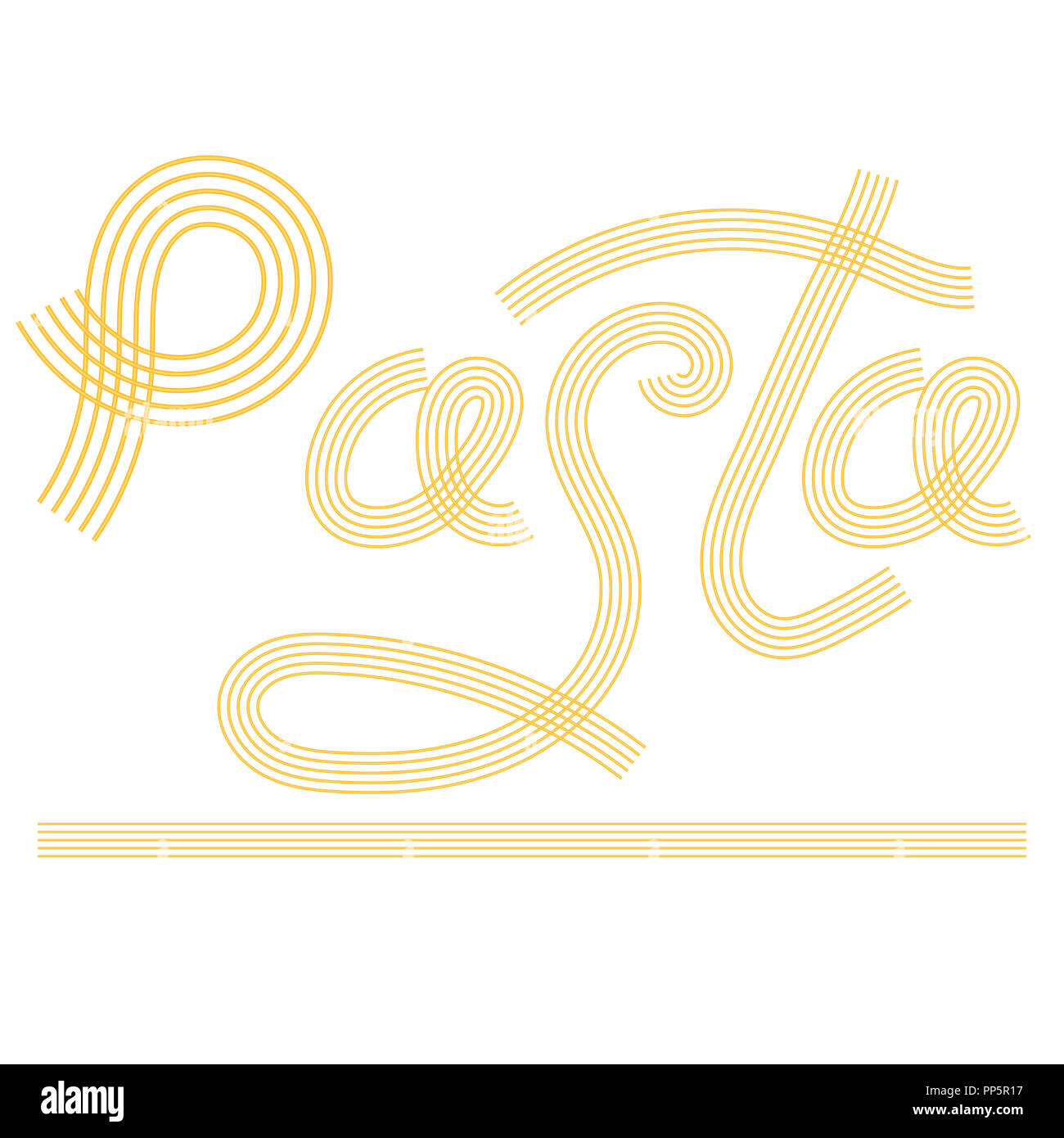 Spaghetti lettering hi-res stock photography and images - Alamy