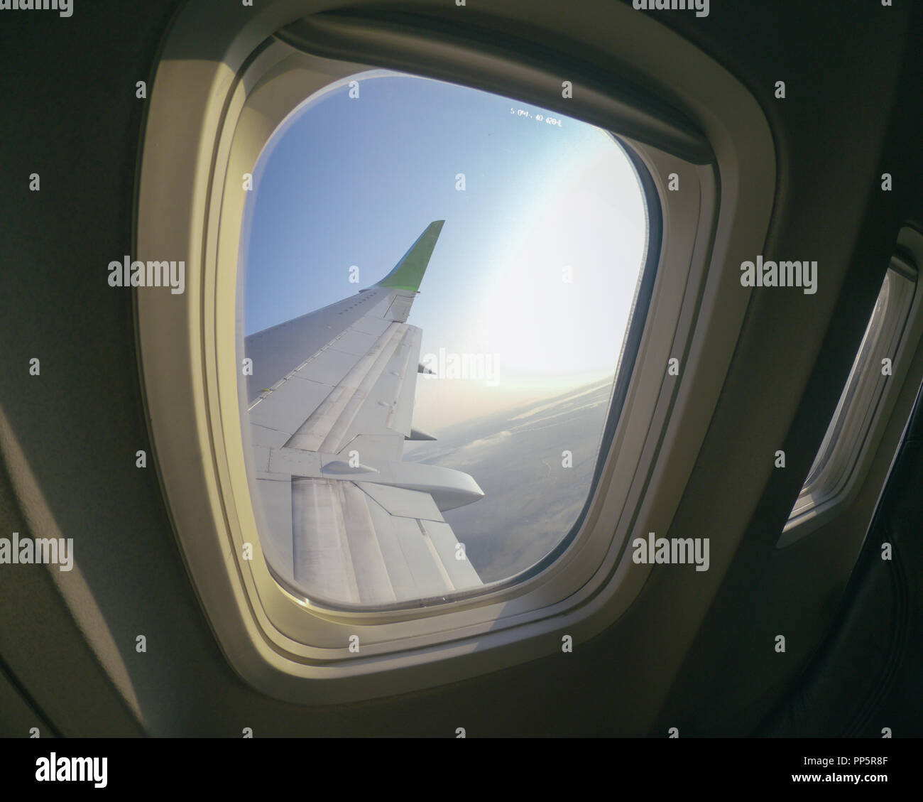Aiplane Aircraft windows view on the wing aircraft, airlines , aviation ...