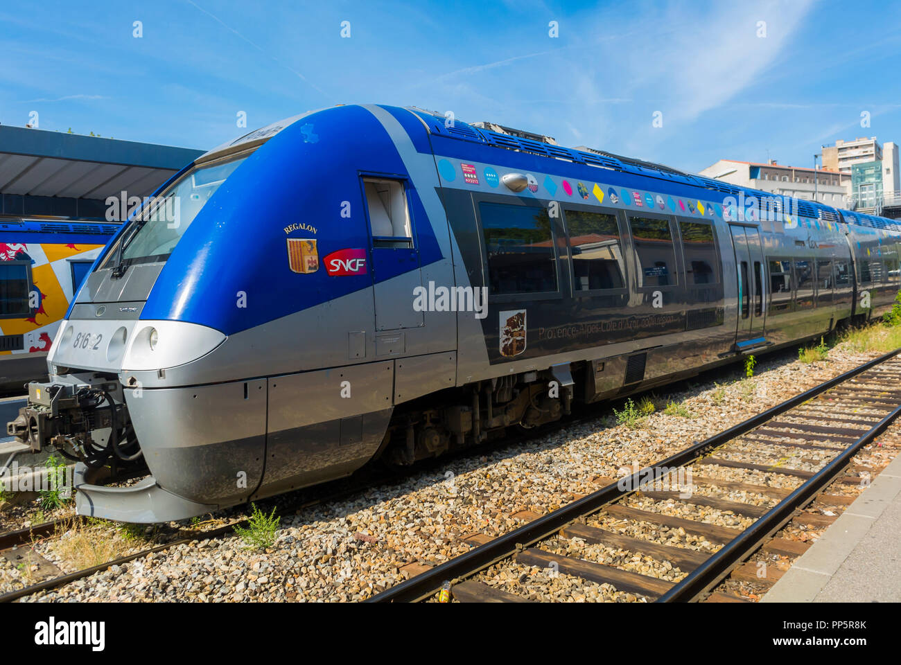 Aix-en-Provence, FRANCE, Outside, French Local Train, SNCF TER, in ...