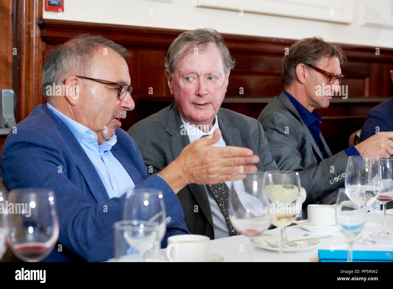 Maurice Gran & Ferdinand Mount The Oldie Literary Lunch 18/09/18 Stock ...